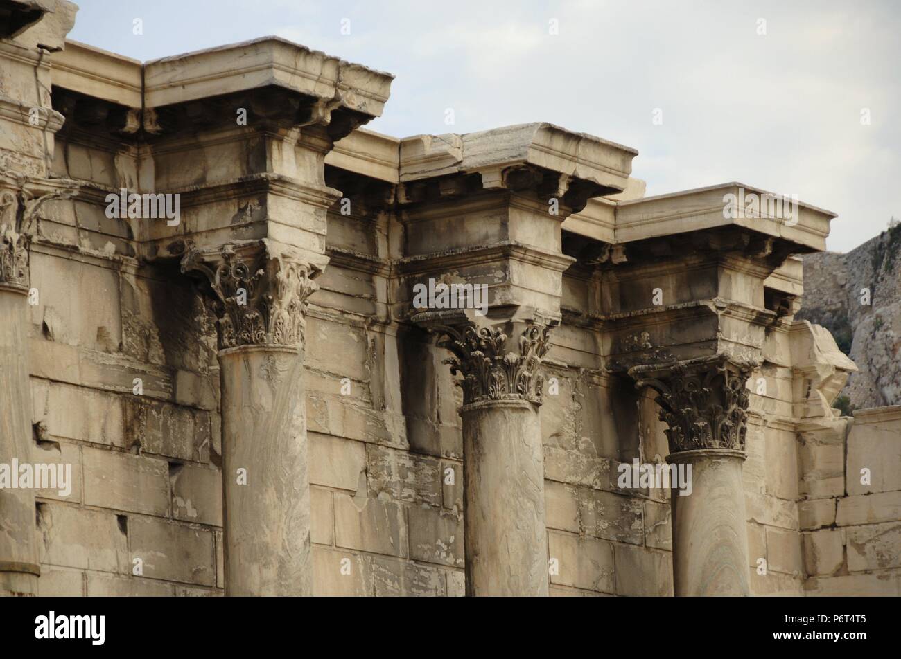 Greece. Athens. Hadrian's Library. Created by Roman Emperor Hadrian in ...