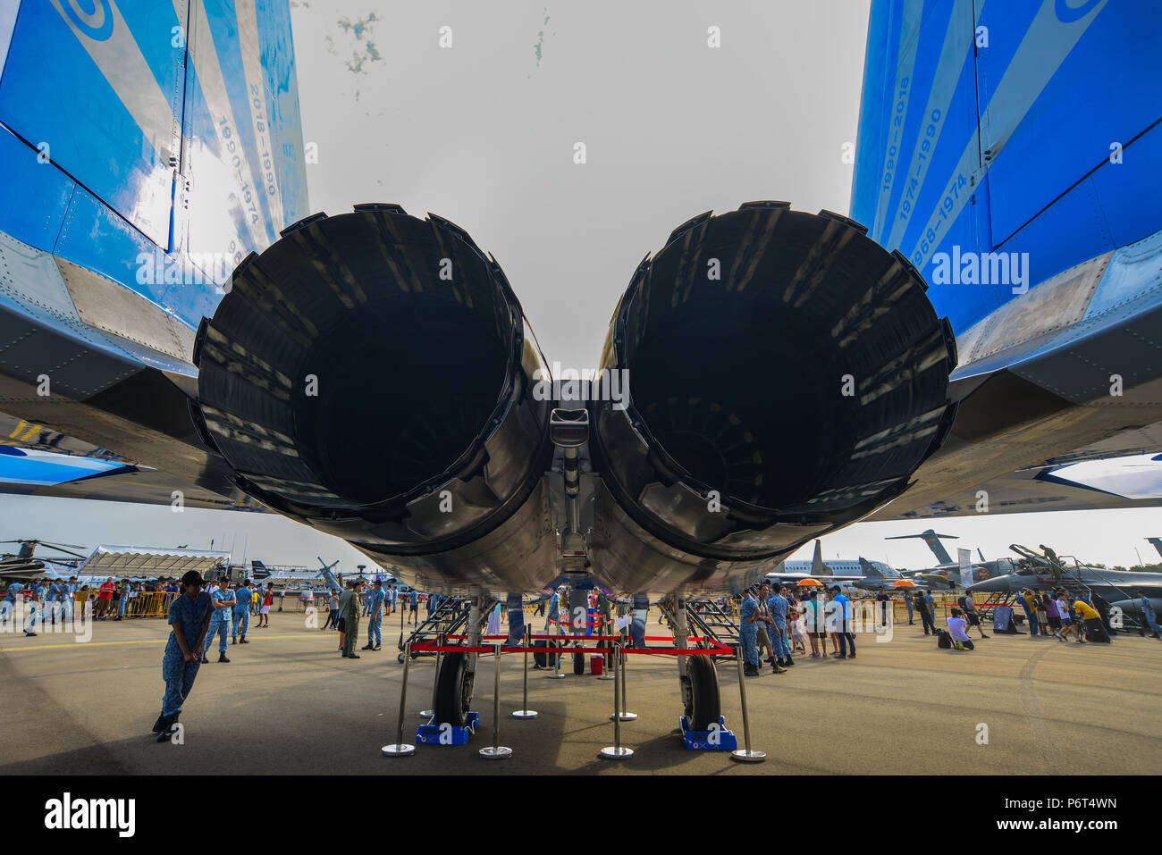Singapore - Feb 10, 2018. A McDonnell Douglas F-15SG Eagle fighter ...
