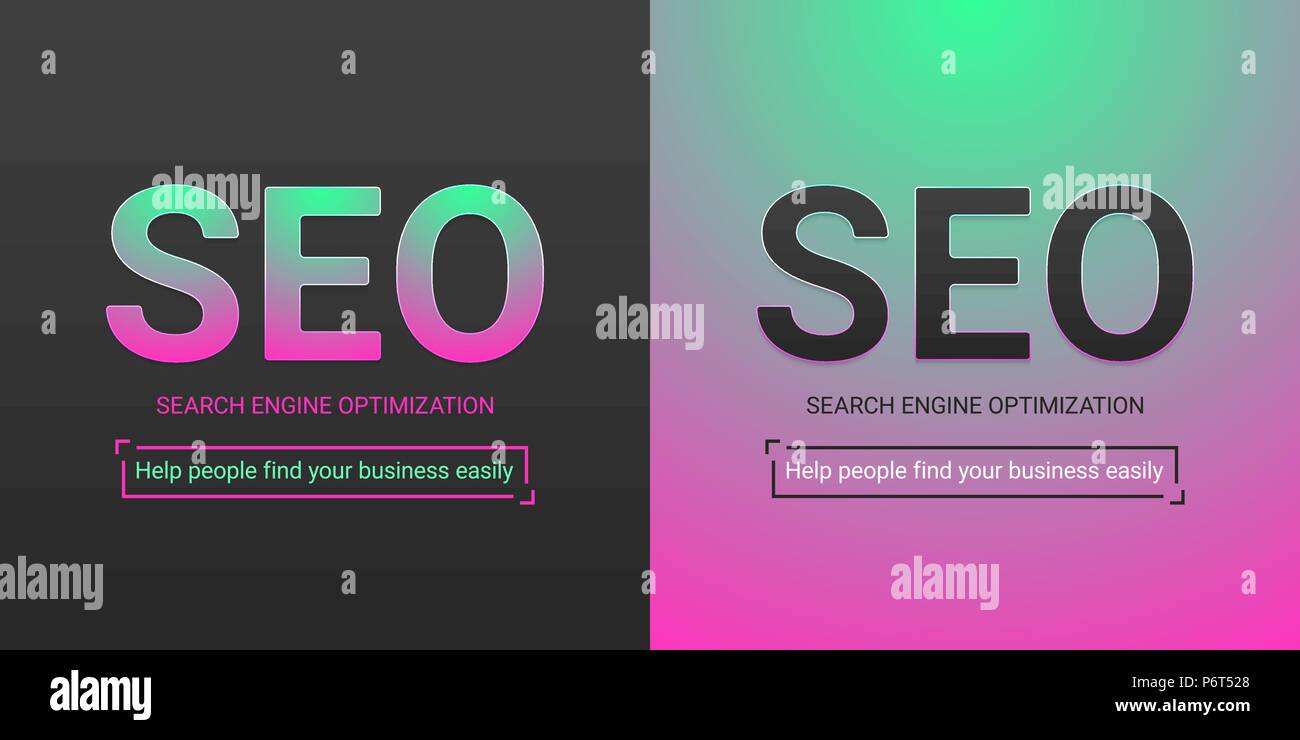 Banner of Search Engine Optimization. Vector illustration of SEO ...