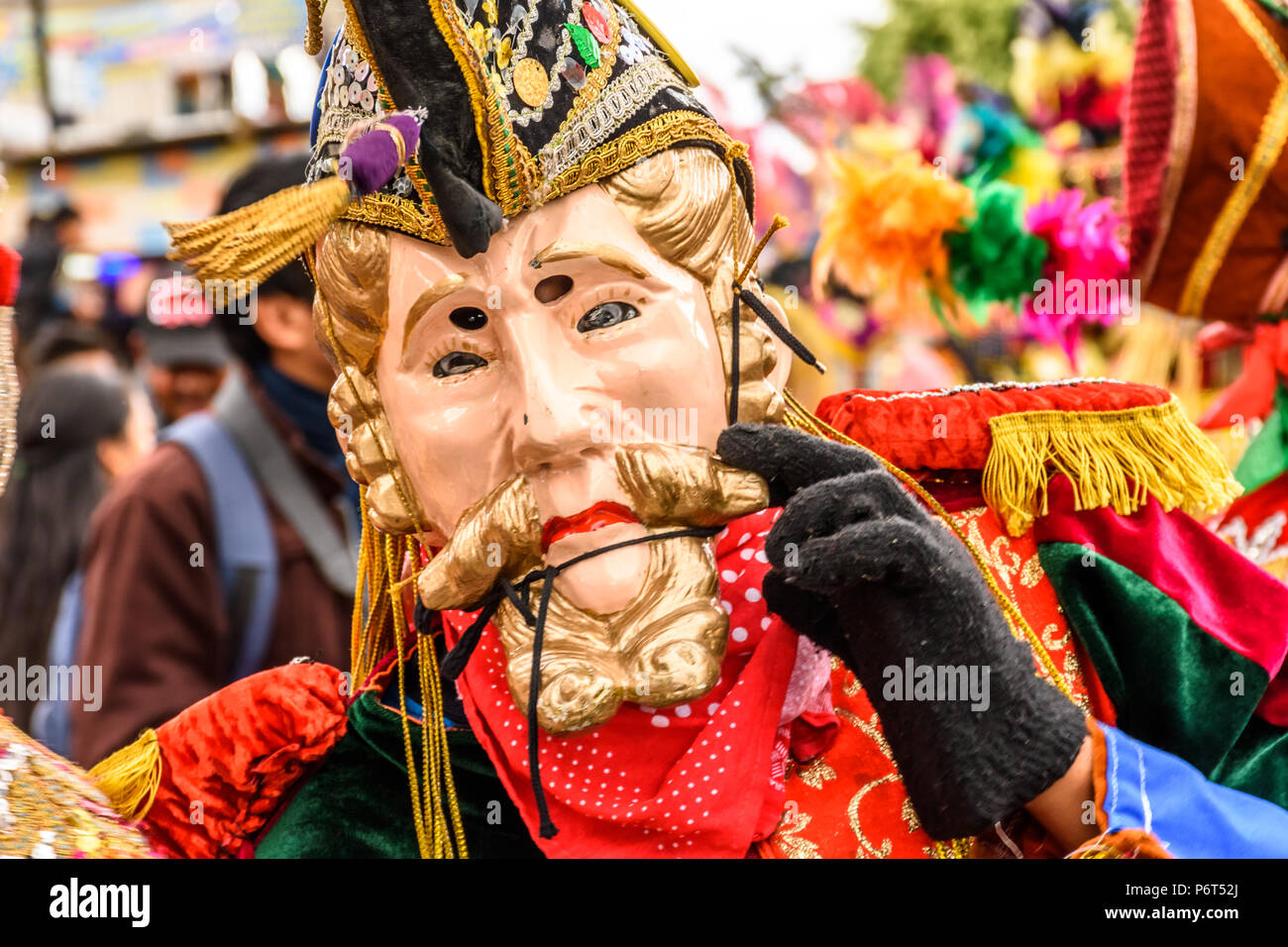 Parramos, Guatemala - December 28, 2016: Traditional folk dancer in ...