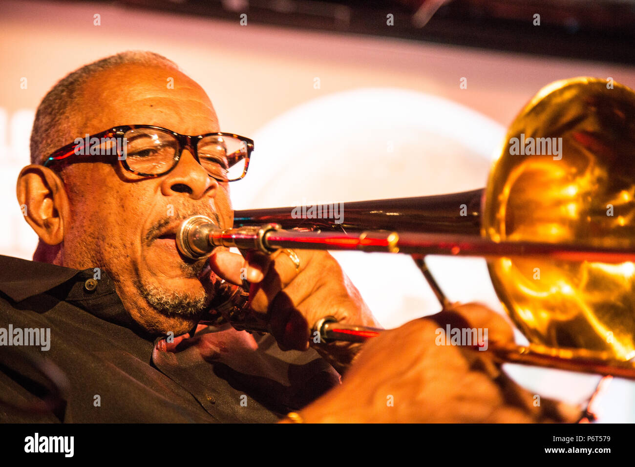 London UK 21 April 2018 Trombonist Fred Wesley at the CLF cafe in ...