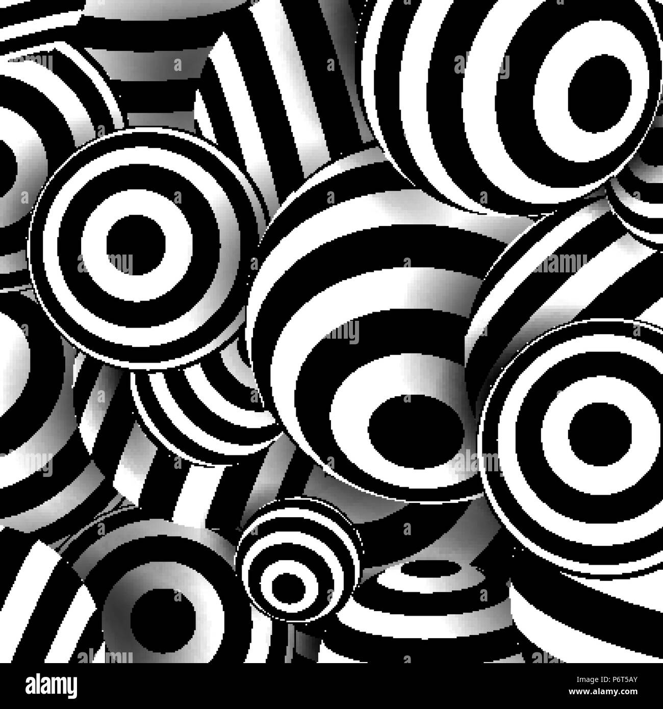 Balls Black Lines Vector. Geometrical Circles. Abstract Background ...