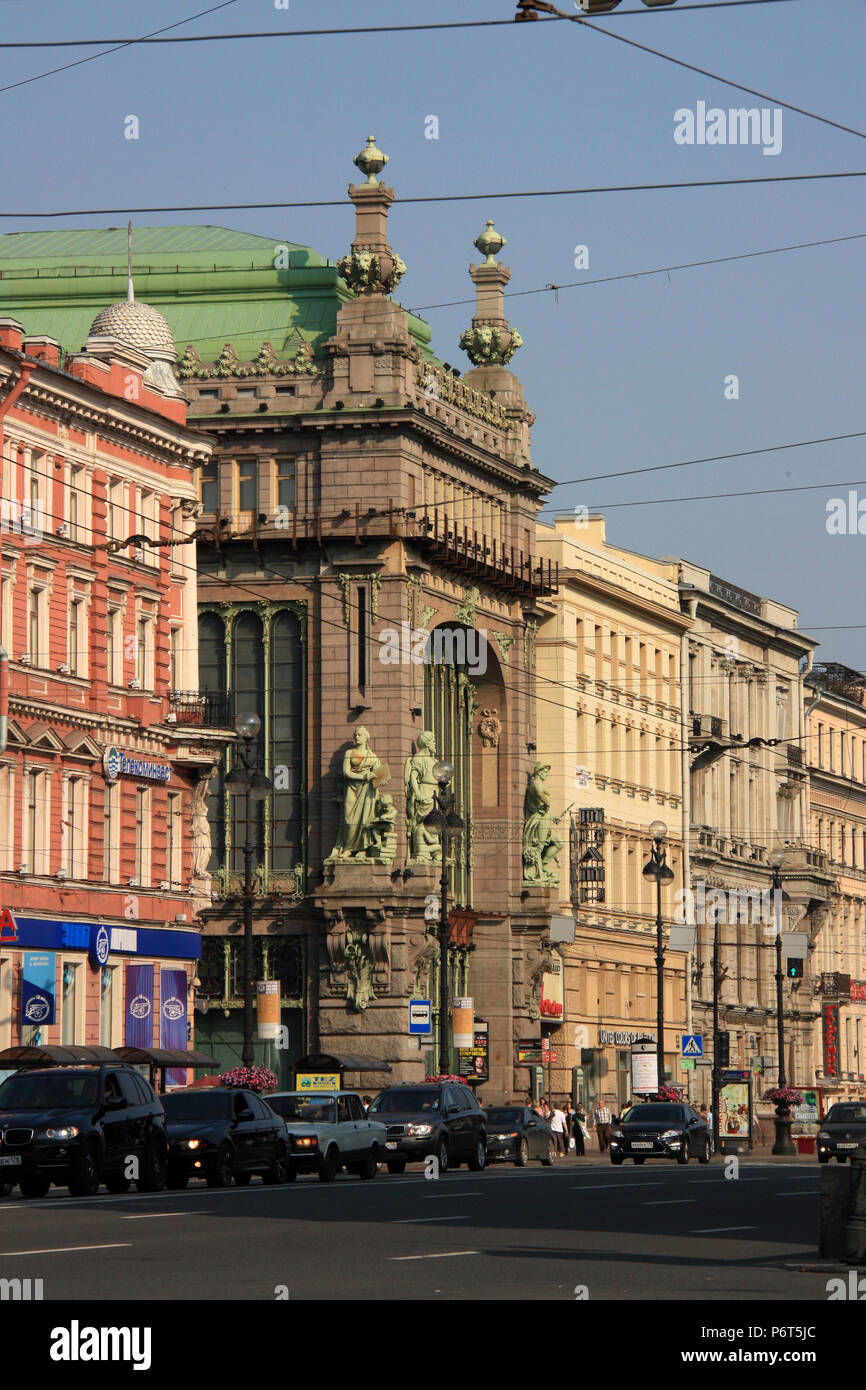 Junction Nevsky Prospect - Sadovaya Street in St. Petersburg, Russia ...