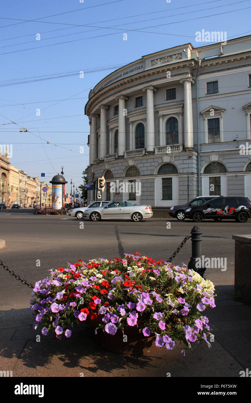 Junction Nevsky Prospect - Sadovaya Street in St. Petersburg, Russia ...