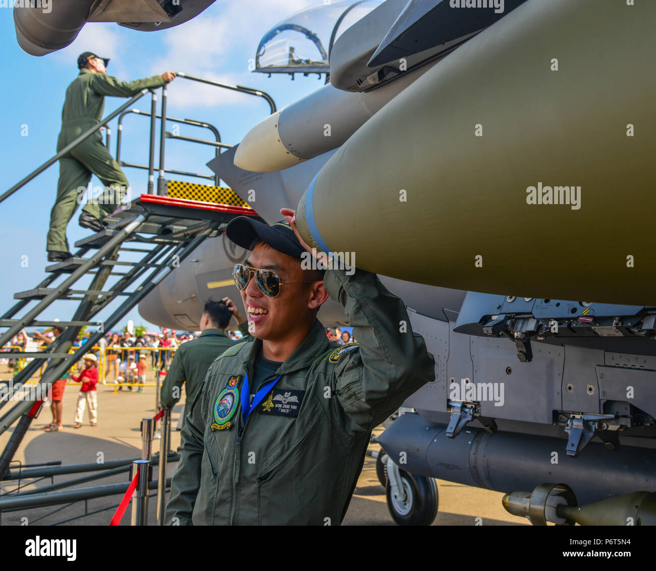 Singapore - Feb 10, 2018. Singapore Air Force (RSAF) soldiers with ...