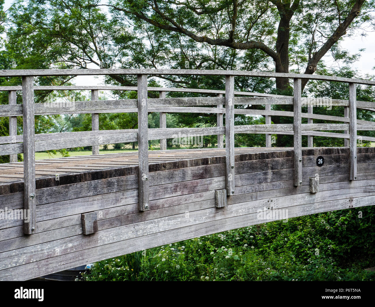 River Kennet Footbridge, nr Towney Lock, Padworth, Berkshire, England ...