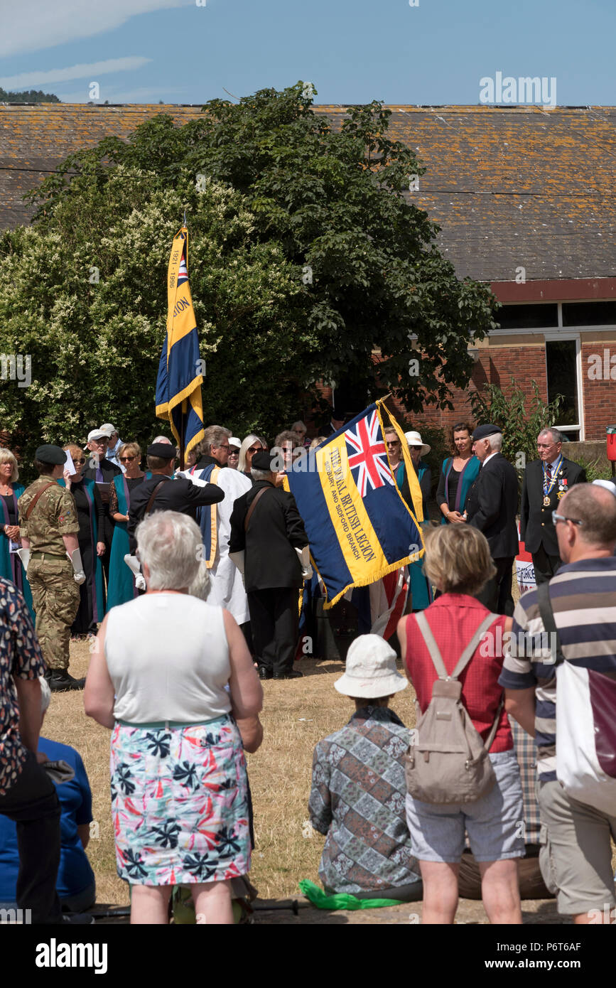 Royal british legion parade flags hi-res stock photography and images ...