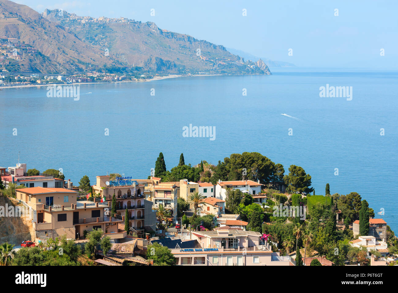 TAORMINA, ITALY - JUNE 11, 2017: Taormina aerial view from "Stairs to ...