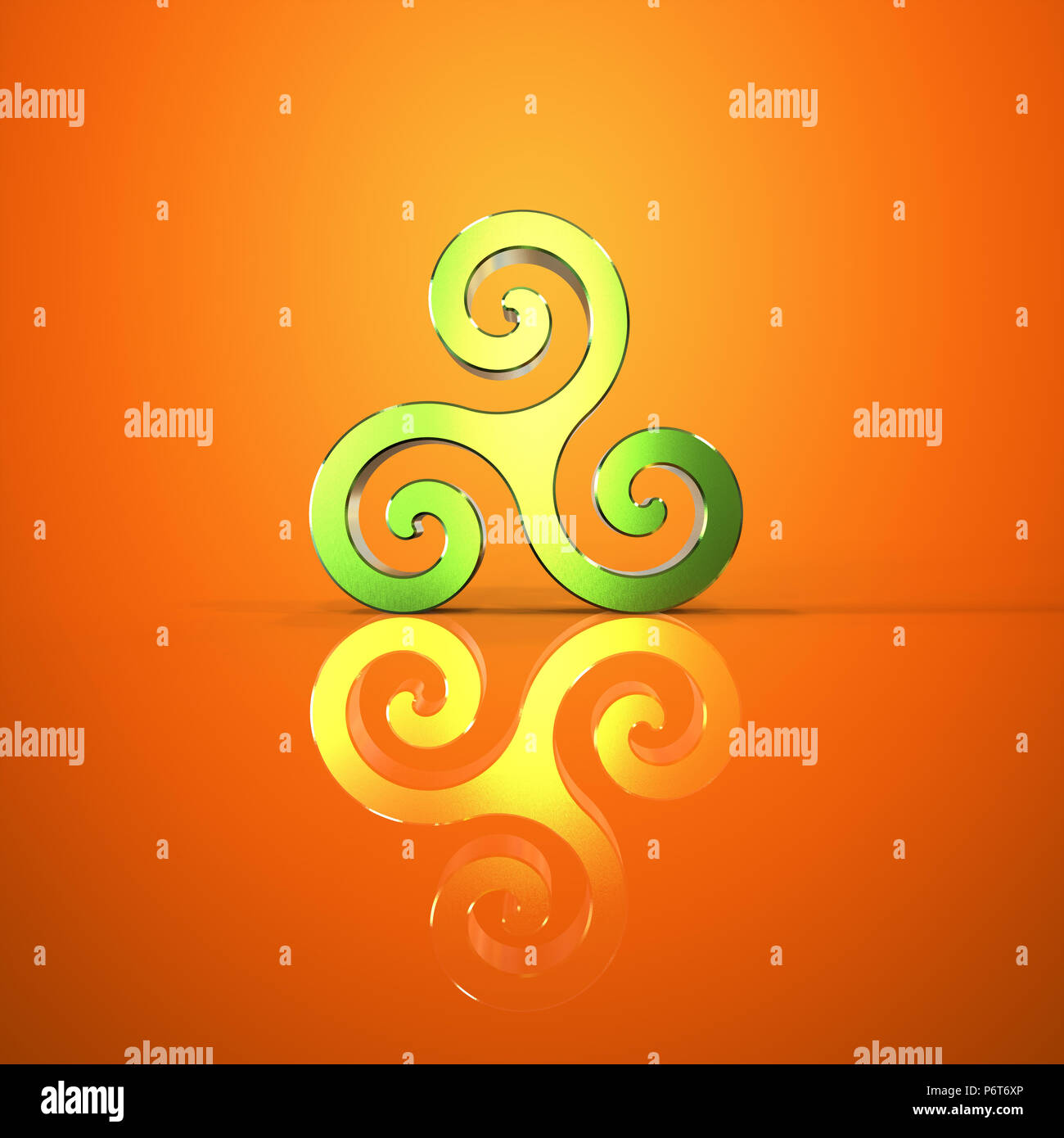 Triskel - 3D Illustration Stock Photo - Alamy