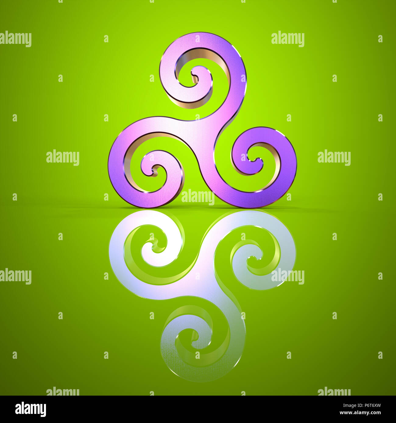 Triskel - 3D Illustration Stock Photo - Alamy