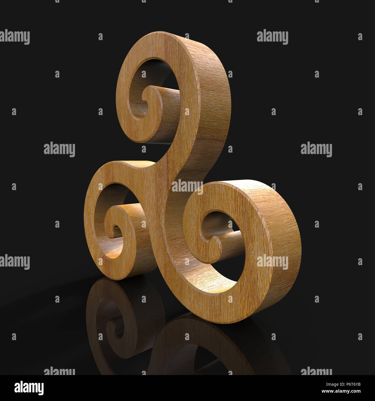 Triskel - 3D Illustration Stock Photo - Alamy