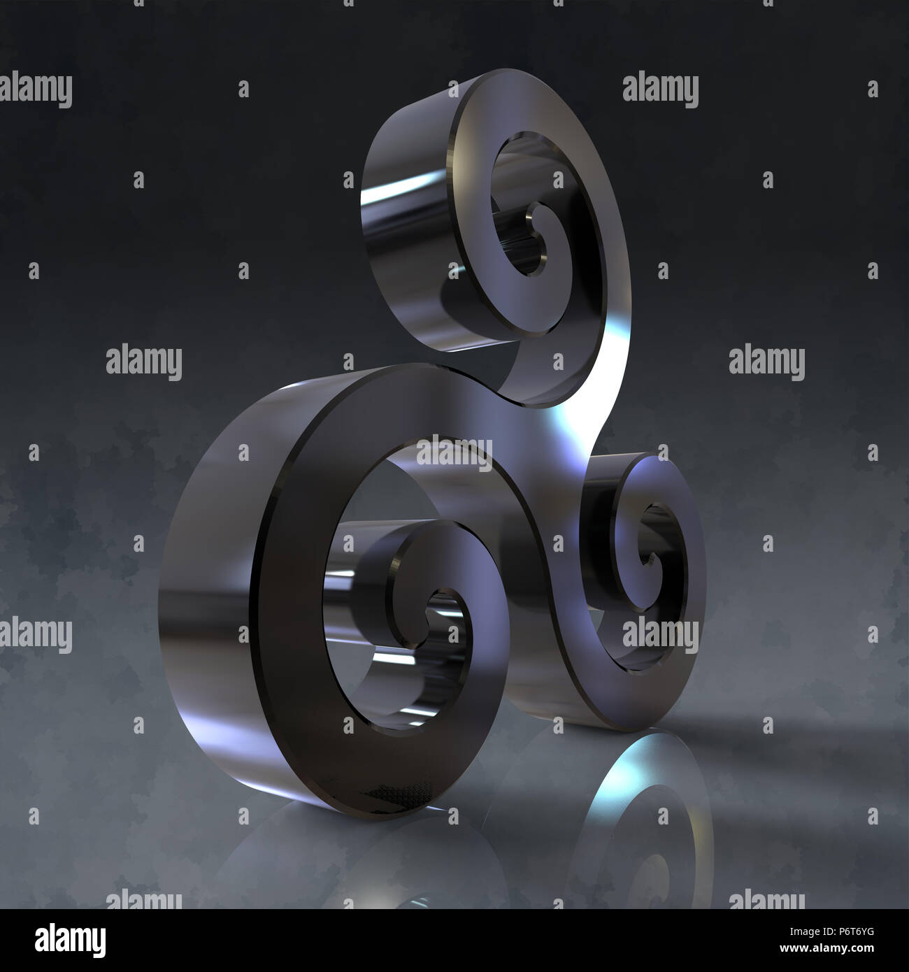 Triskel - 3D Illustration Stock Photo - Alamy