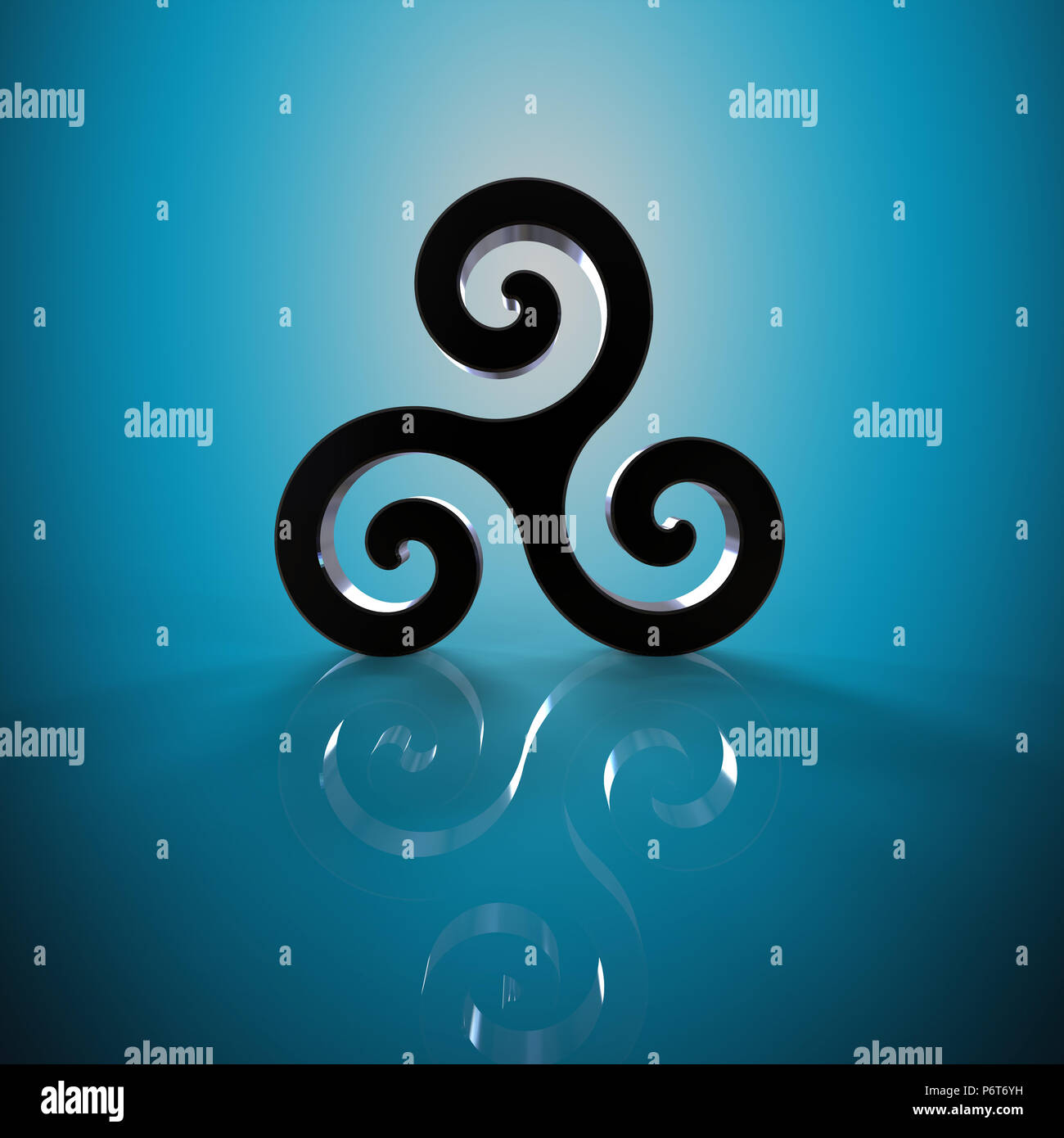 Triskel - 3D Illustration Stock Photo - Alamy