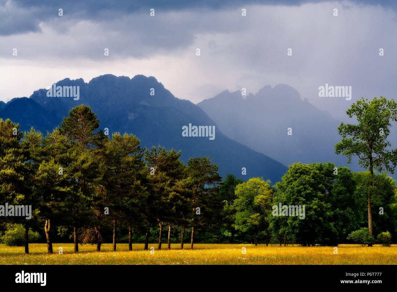 Italian alps landscape before a storm Stock Photo - Alamy