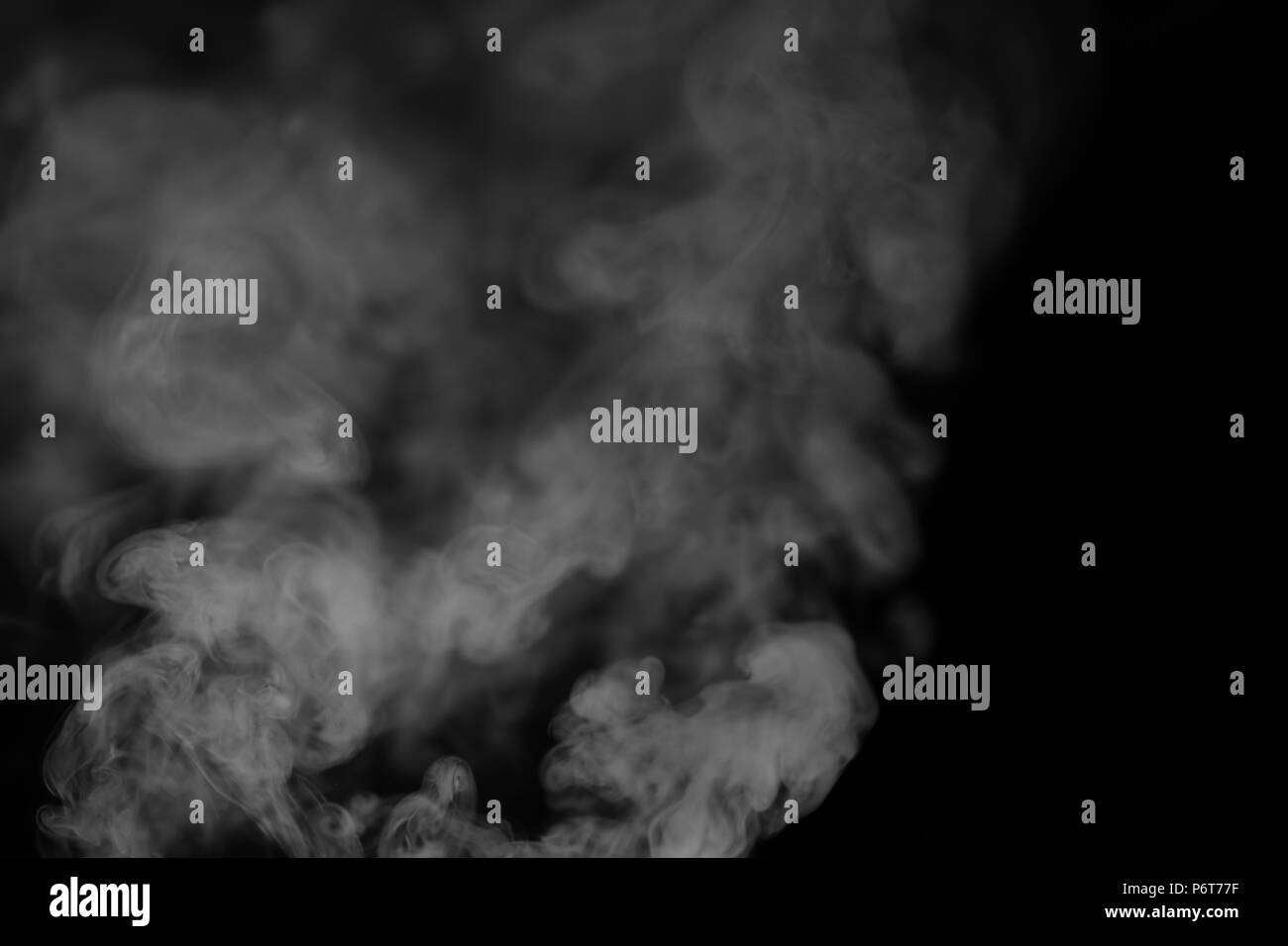 White smoke on a black background. Texture of smoke. Clubs of wh Stock ...