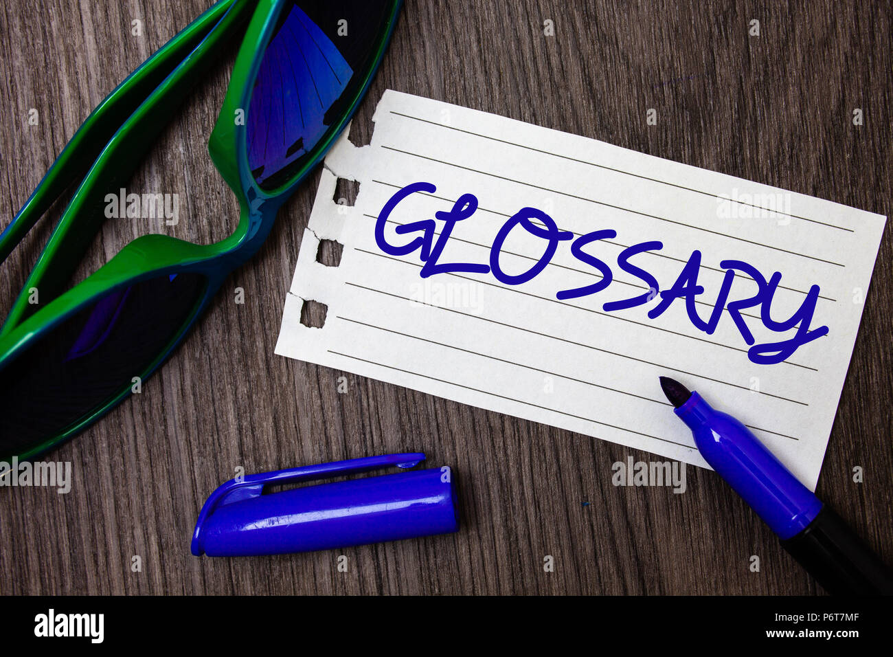 Word writing text Glossary. Business concept for Alphabetical list of ...