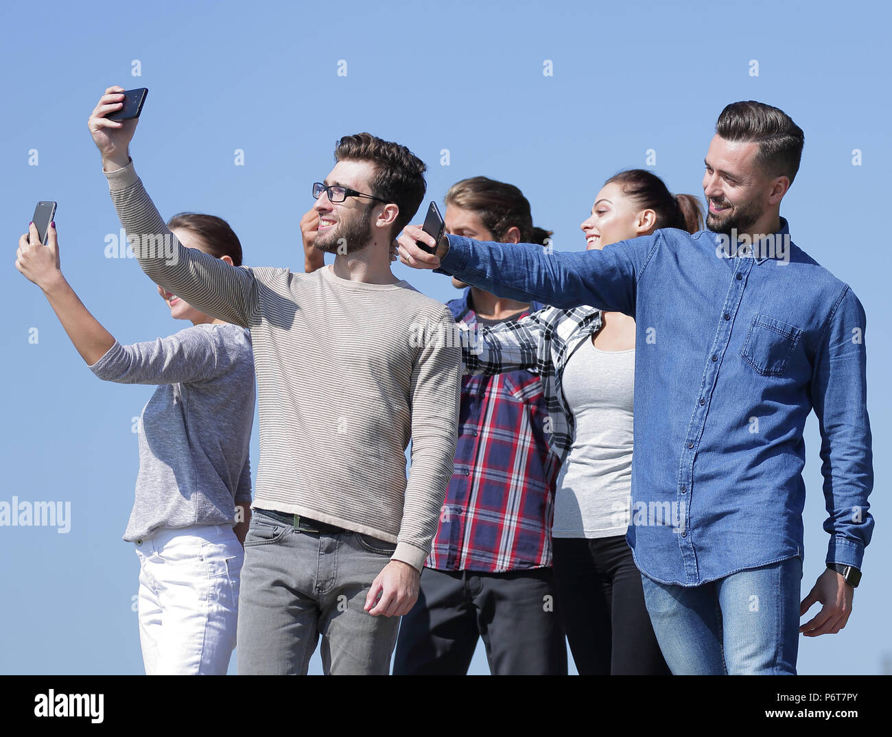closeup.good friends doing a selfie Stock Photo - Alamy