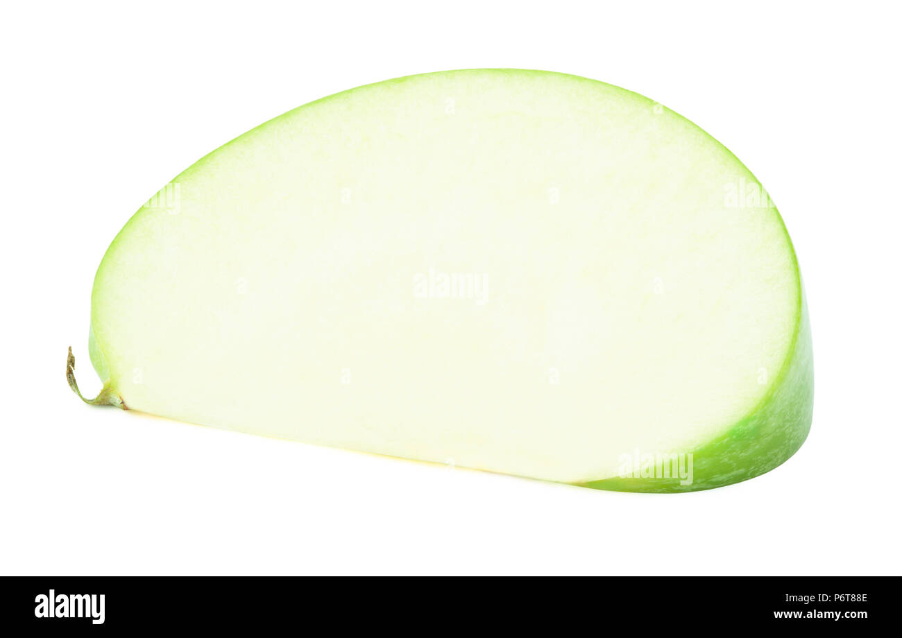 Fresh green slice apple isolated Stock Photo - Alamy