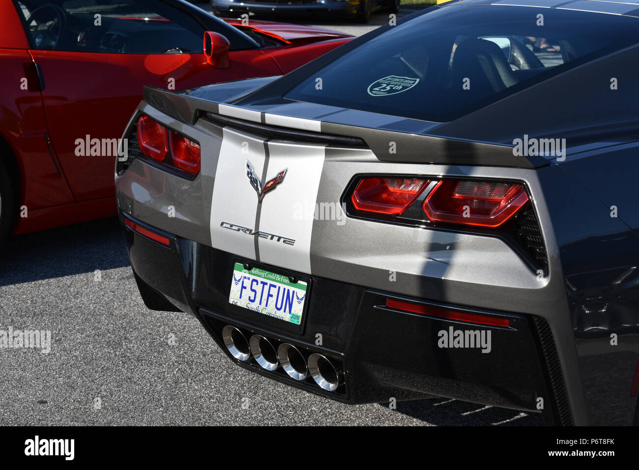 The rear of a C7 Corvette at a Car Show Stock Photo - Alamy