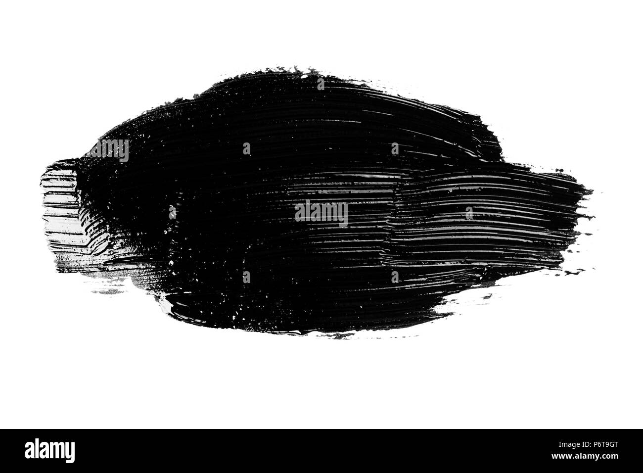 Abstract grunge brush stroke made with slack acrylic paint, isolated on ...