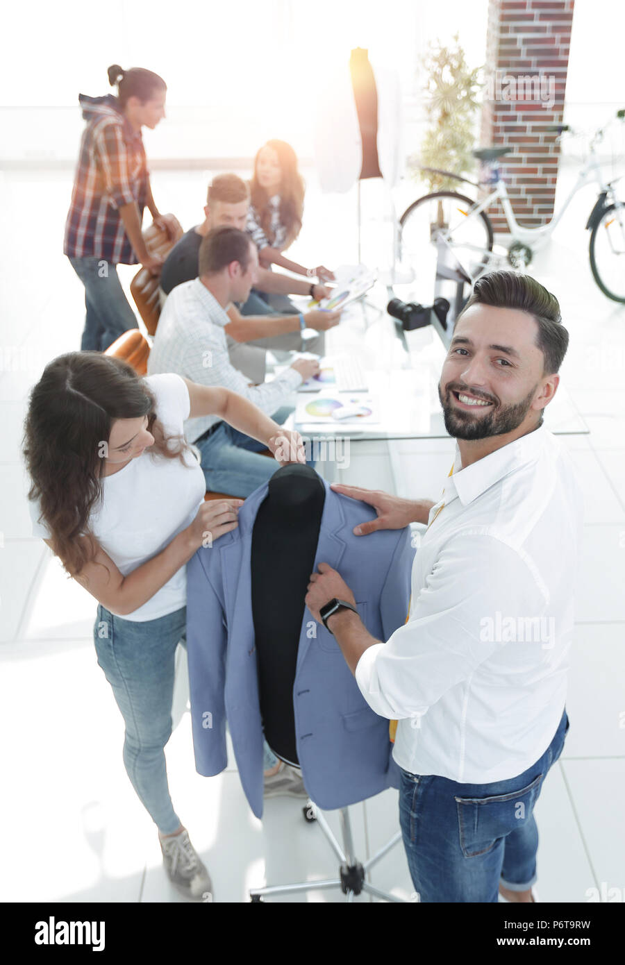 designers working on new models menswear Stock Photo - Alamy