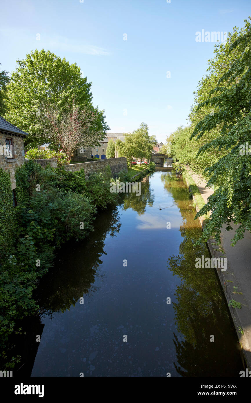 section of the Lancaster canal near the Cathedral england uk Stock ...