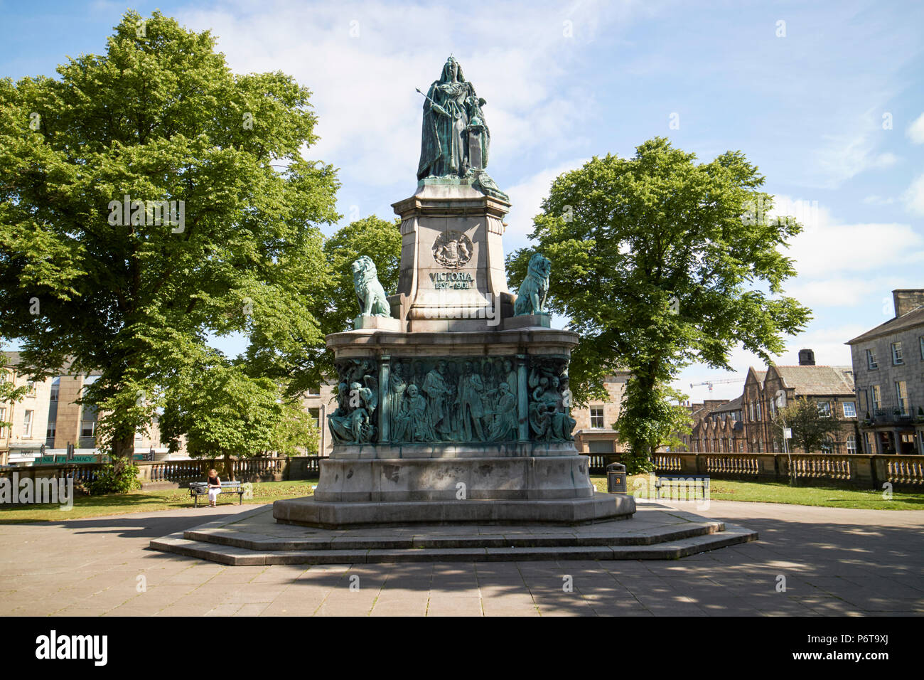 Queen Victoria Memorial dalton square lancaster england uk Stock Photo ...