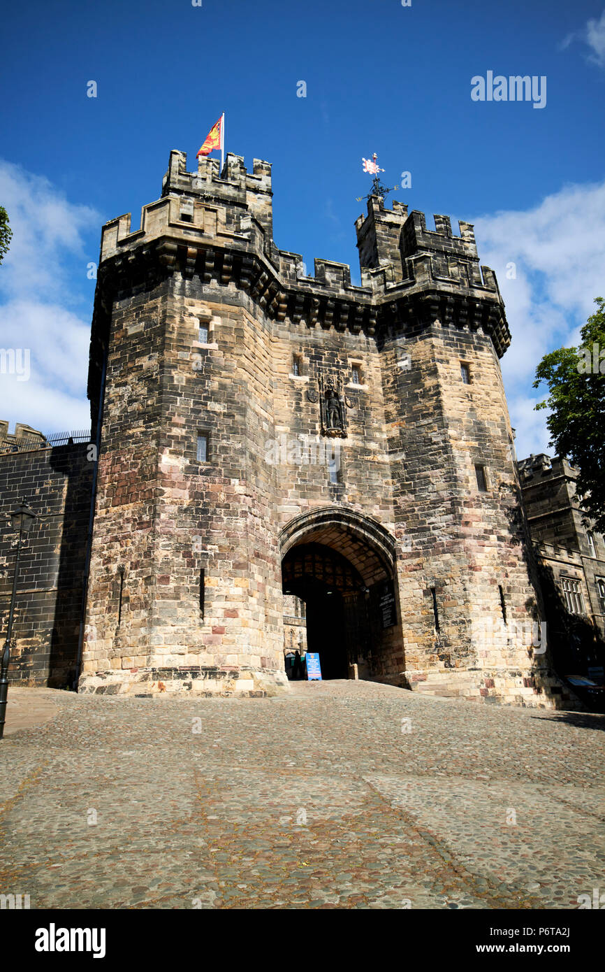 entrance gate to Lancaster castle england uk Stock Photo - Alamy