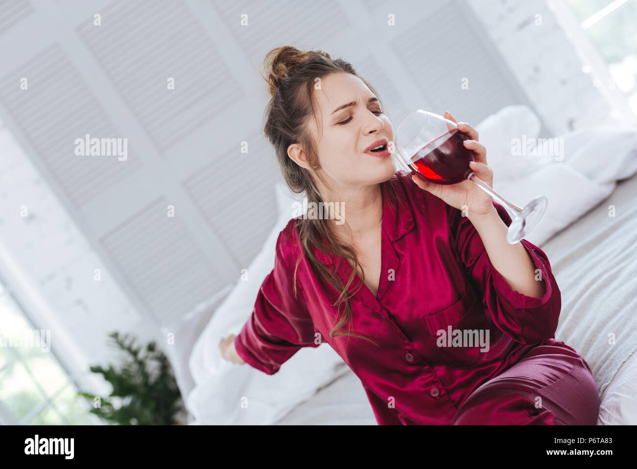 Relieved stress woman hi-res stock photography and images - Alamy