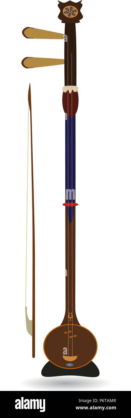 Vector illustration of chinese banhu in flat style Stock Vector Image ...