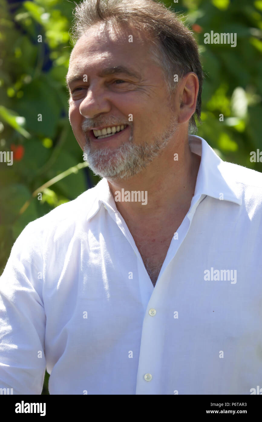 Chef Raymond Blanc OBE attends Hampton Court Palace Flower Show Stock ...