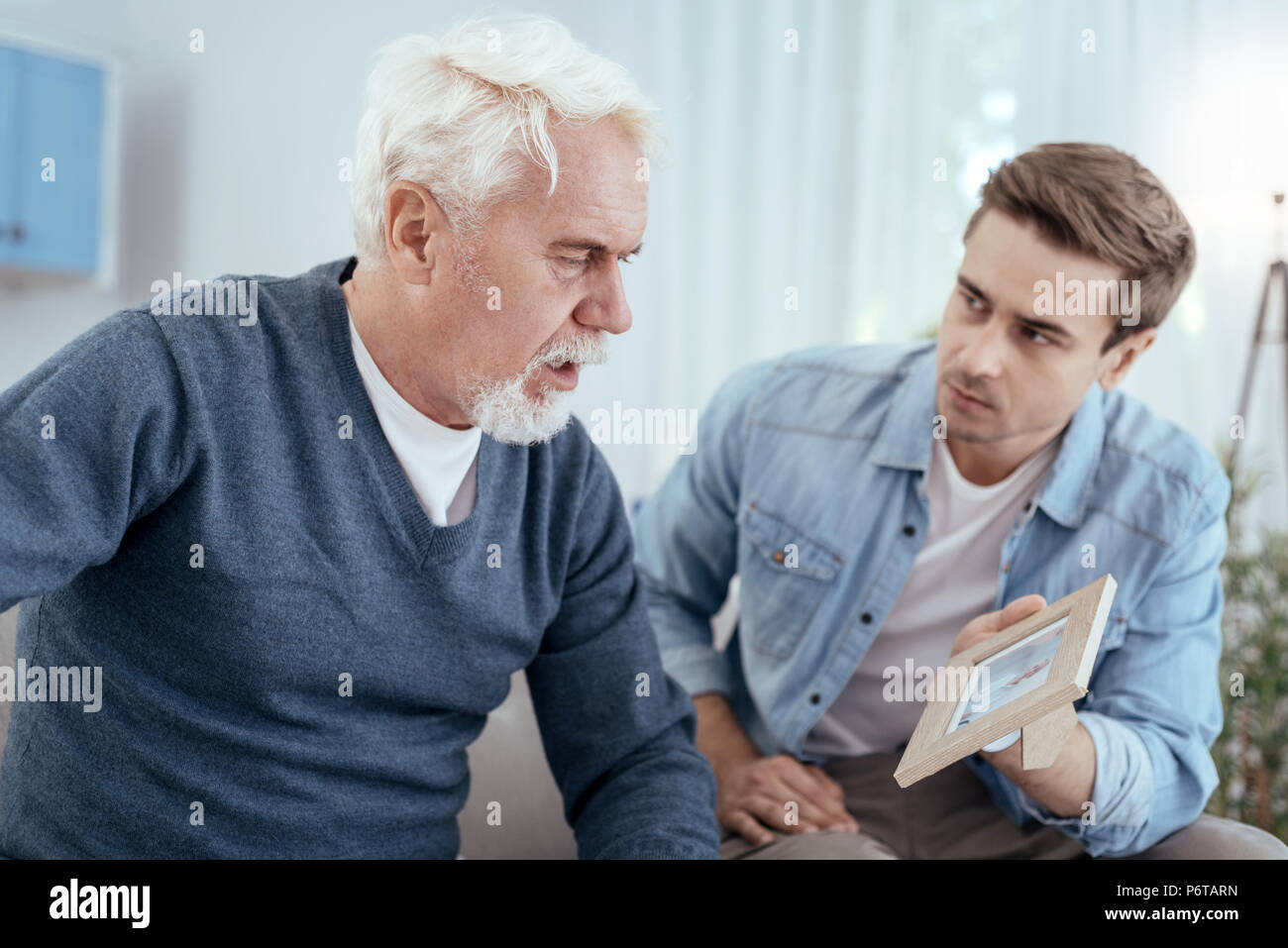 Confused old man indoors hi-res stock photography and images - Alamy