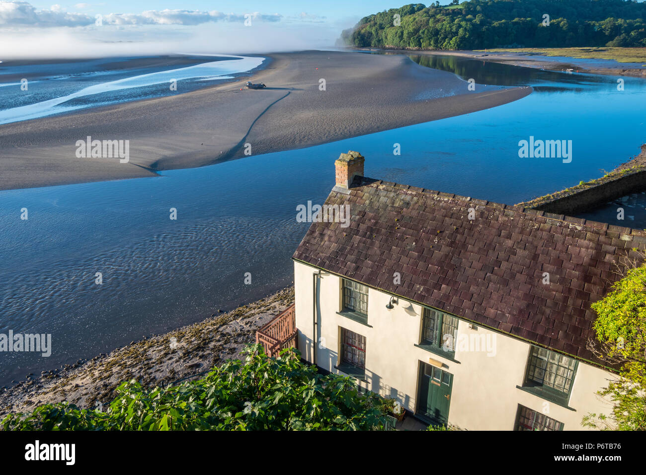 Dylan Thomas Boathouse Laugharne Carmarthenshire Wales Stock Photo - Alamy