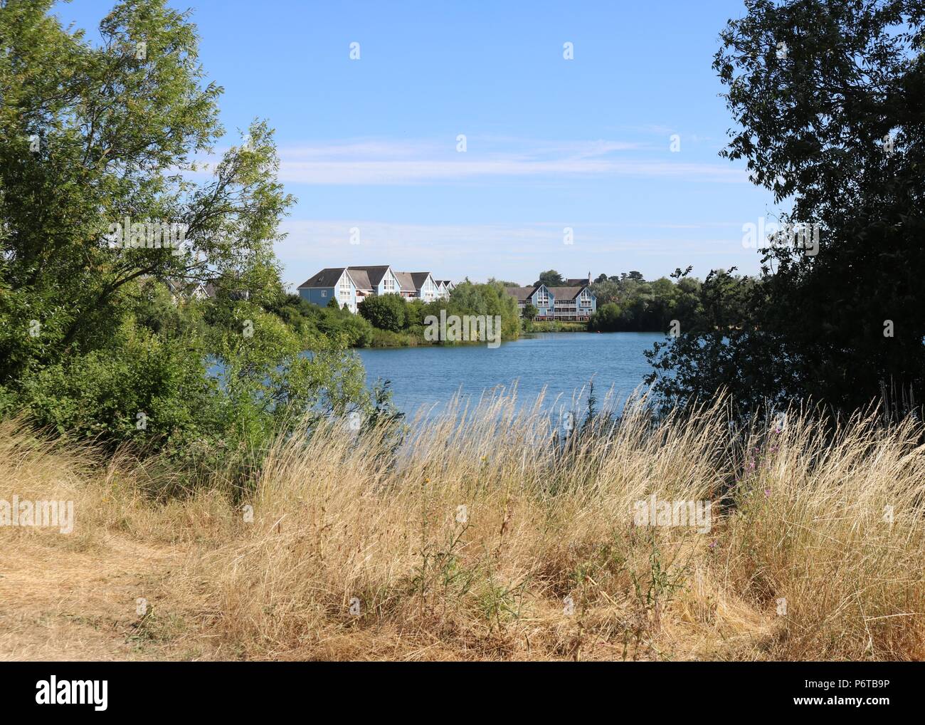 Houses Waterside , Leybourne Lakes , Kent Stock Photo - Alamy