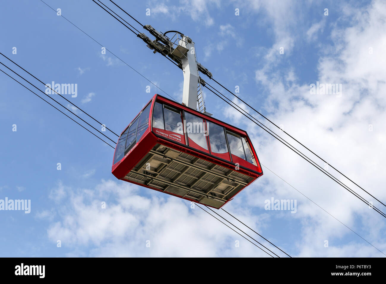 ANTALYA, TURKEY - MAY 19, 2018: Olympos Cable Car Ride to Tahtali ...