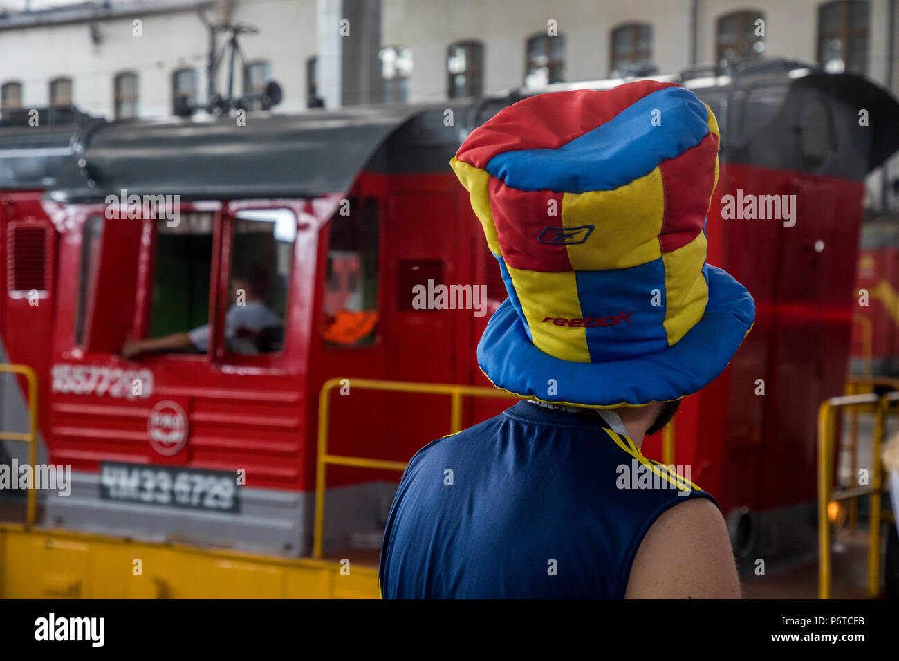 Football fans train station hi-res stock photography and images - Alamy