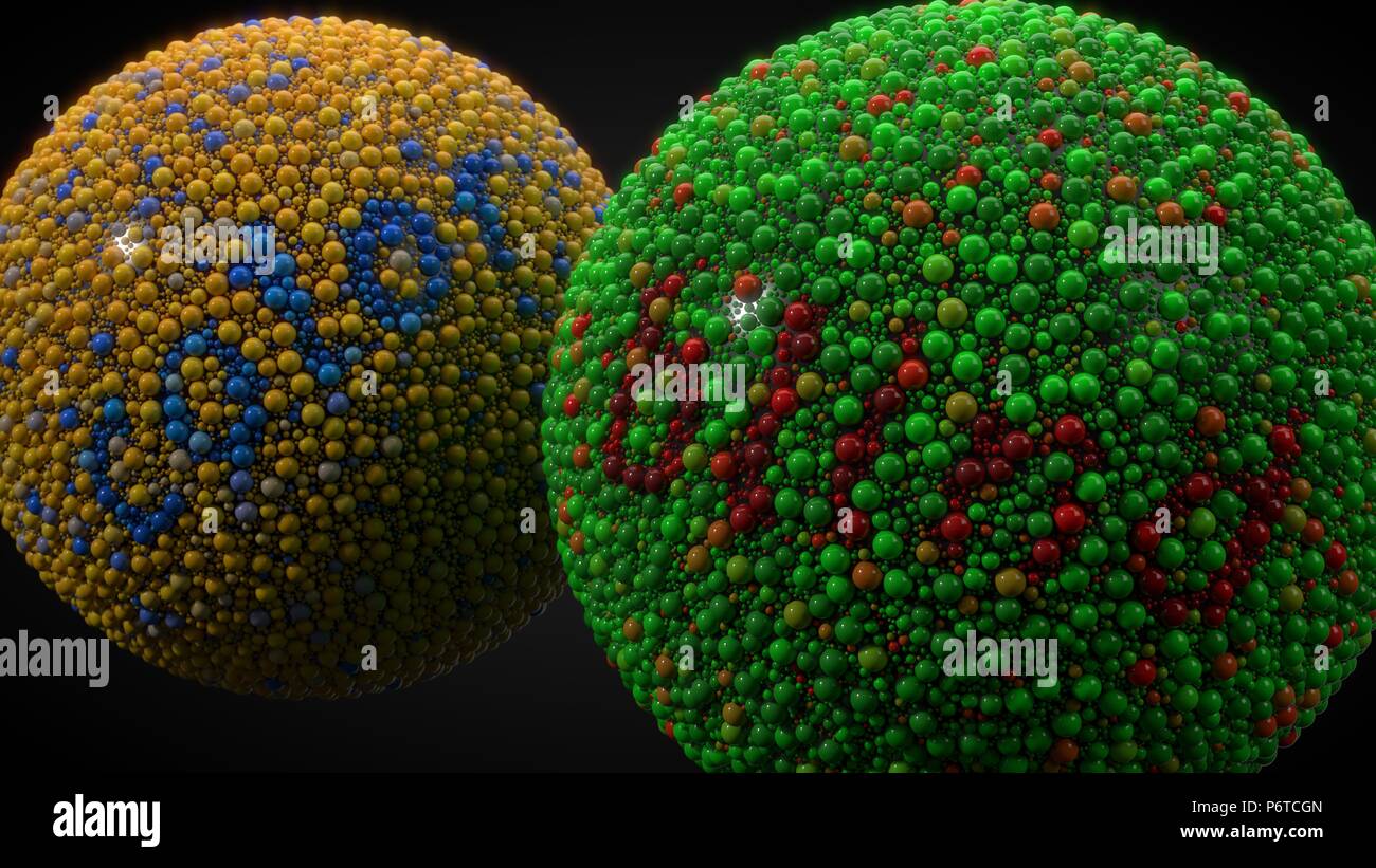 color blindness test with spheres. 3d illustration Stock Photo - Alamy