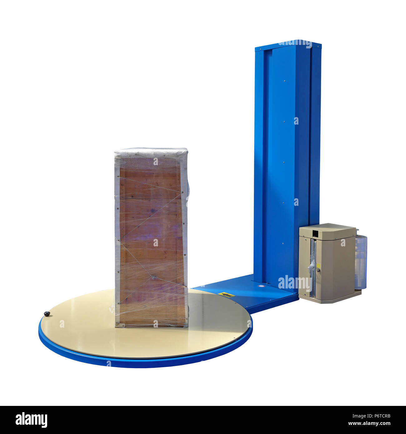 Pallet Stretch Wrapping machine isolated included clipping path Stock ...