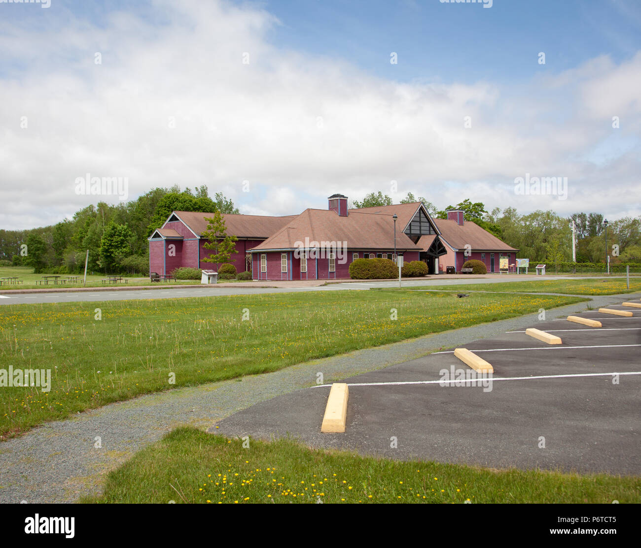 June 3, 2018- Grand Pre, Nova Scotia: The main interpretation centre at ...