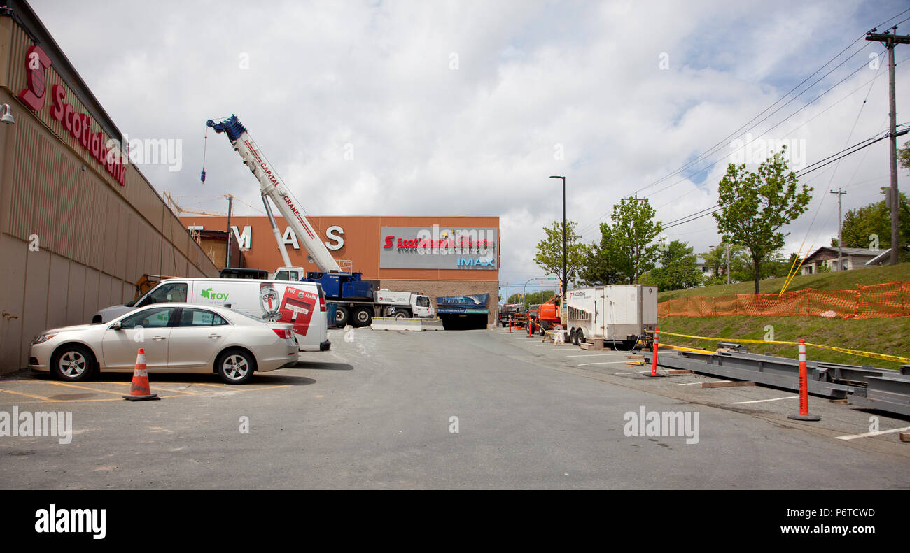 June 22, 2018- St. Johns Newfoundland: Ongoing construction at the ...