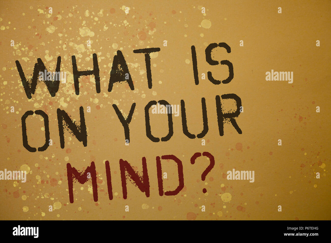 Word writing text What Is On Your Mind Question. Business concept for ...