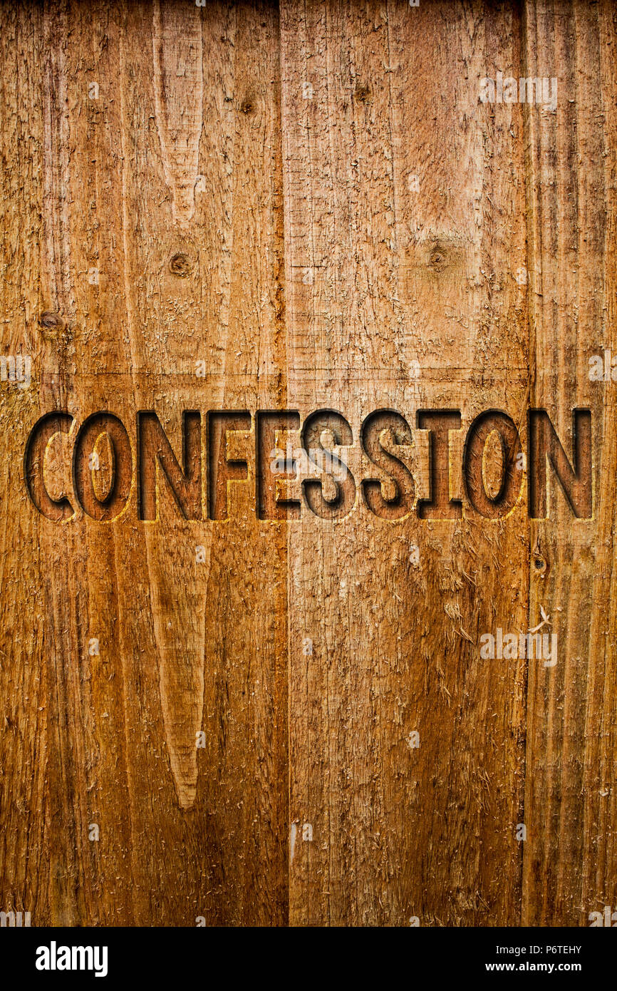 Church Catholic Confession Sign Stock Photos & Church Catholic ...