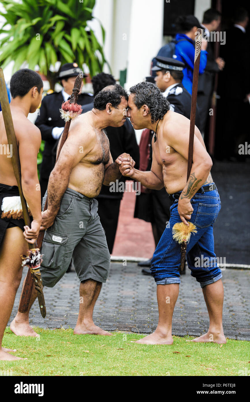 New Zealand Maori Greeting Stock Photos & New Zealand Maori Greeting ...