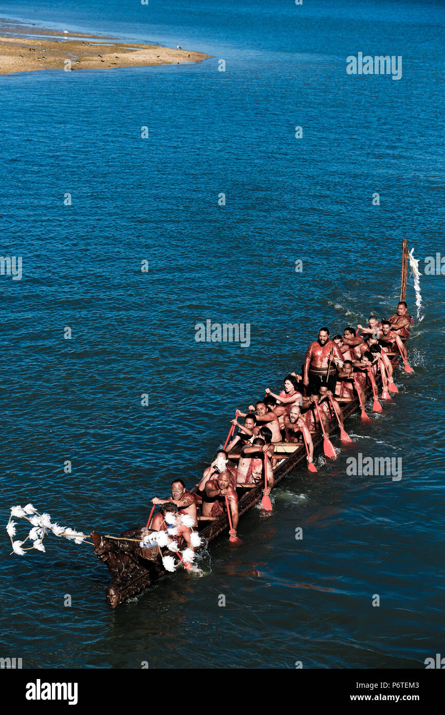 Maori canoe paddle hi-res stock photography and images - Alamy