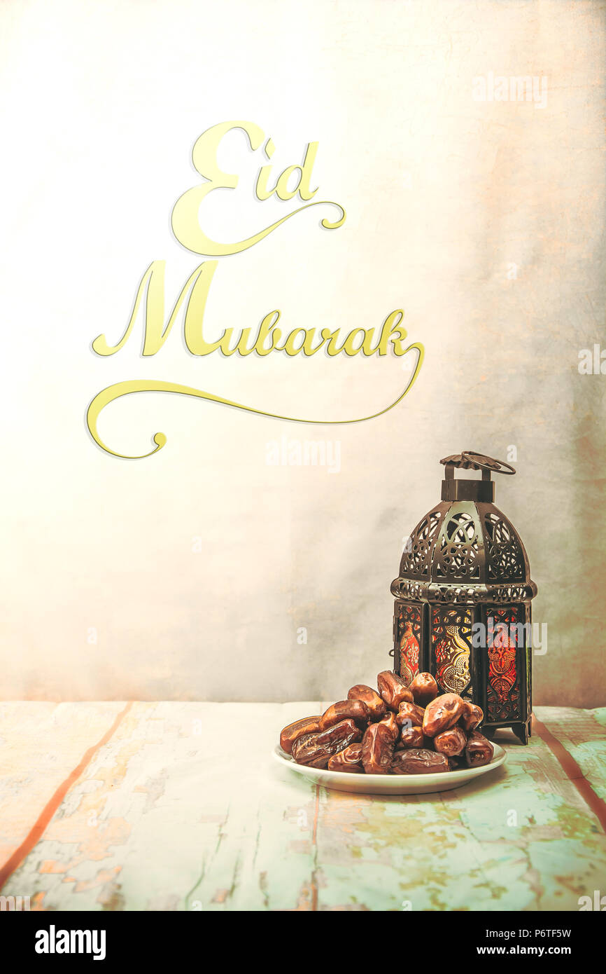 eid mubarak with date palm fruit or kurma , ramadan food , image ...