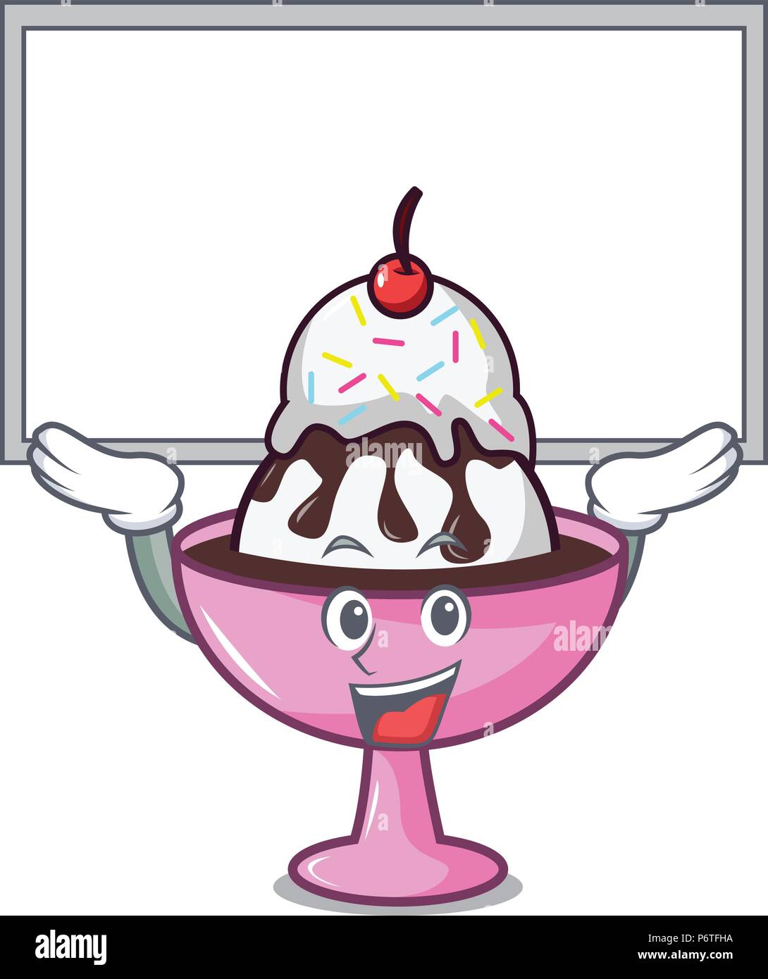 Up board ice cream sundae character cartoon Stock Vector Image & Art ...
