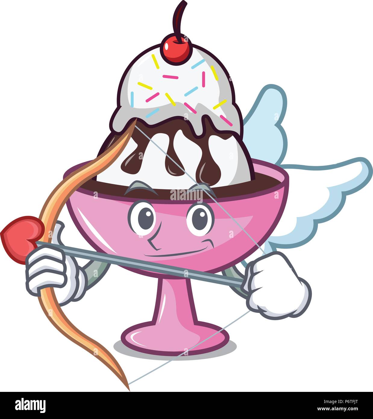 Cupid ice cream sundae character cartoon Stock Vector Image & Art - Alamy