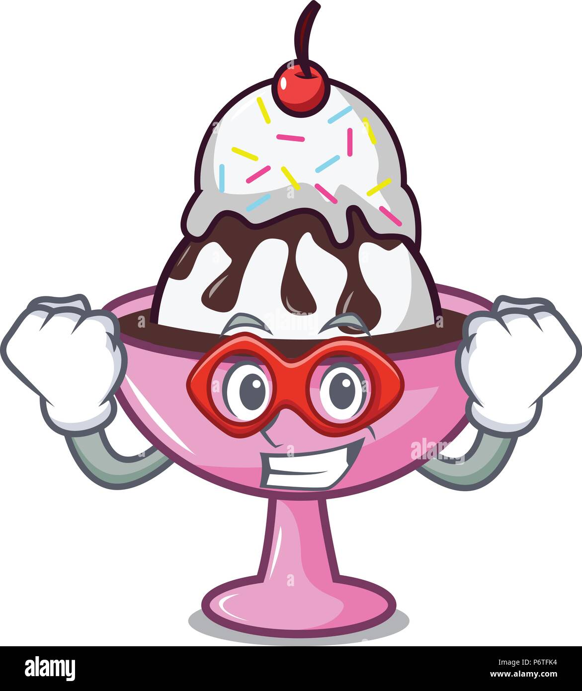Super hero ice cream sundae character cartoon Stock Vector Image & Art ...