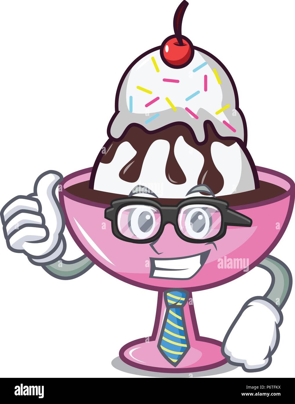 Businessman ice cream sundae character cartoon Stock Vector Image & Art ...