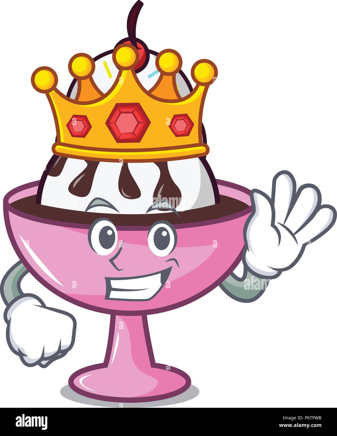 King ice cream sundae mascot cartoon Stock Vector Image & Art - Alamy